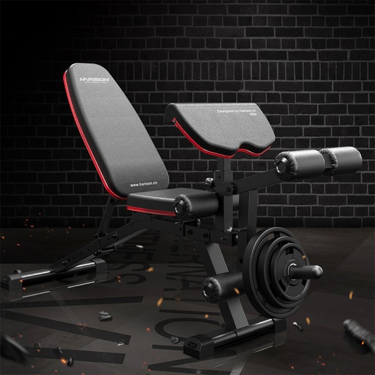 HARISON HR-609 Adjustable Weight Bench with Leg Extension and Preacher ...
